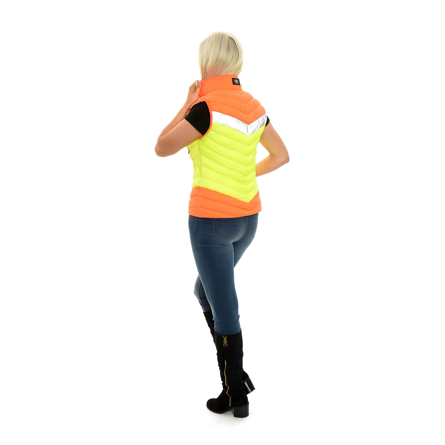EQUISAFETY HI-VIS RIDING GILET YELLOW/ORANGE - totalfarmsupplies.co.uk