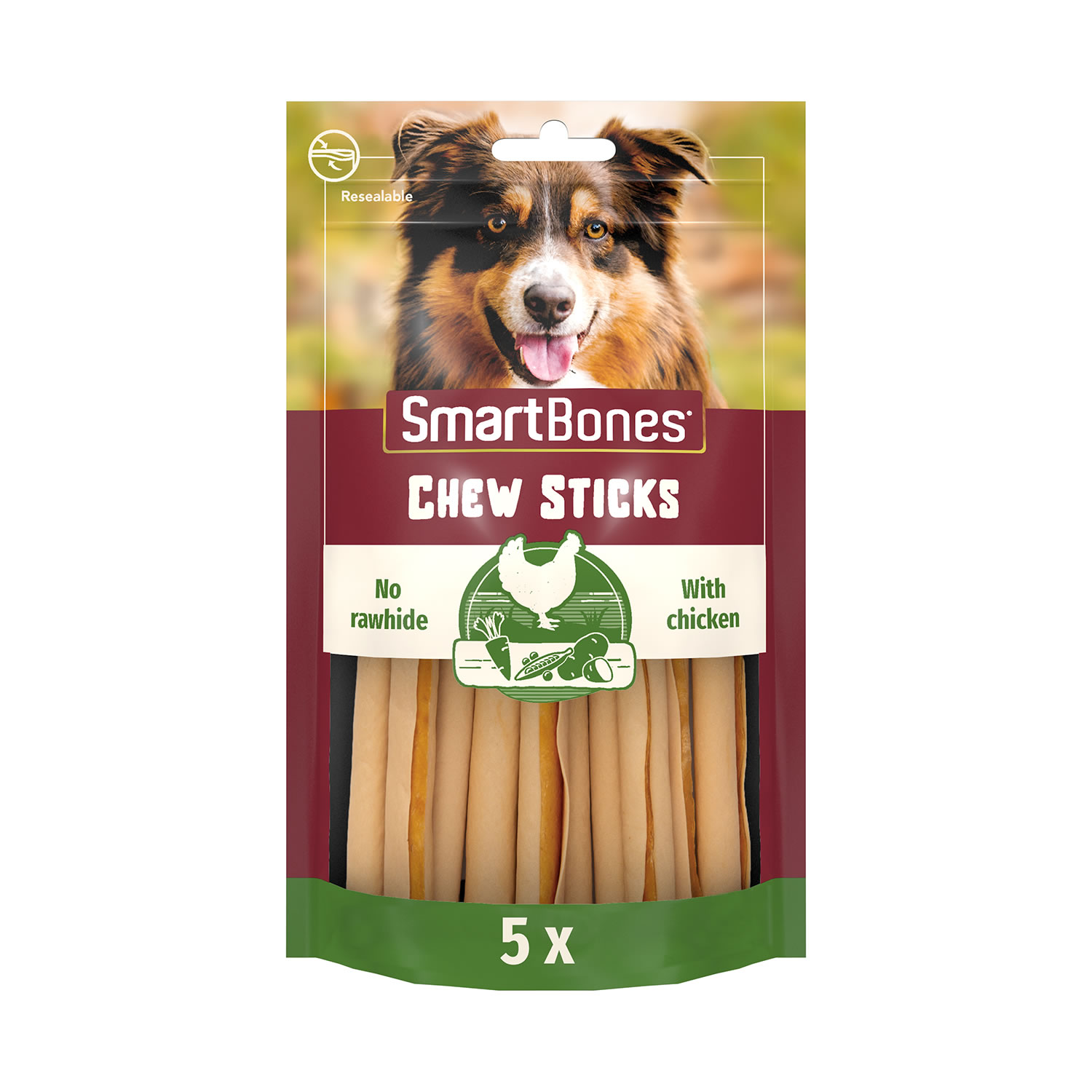 SMARTBONES CHICKEN CHEW STICKS 5 STICKS - totalfarmsupplies.co.uk
