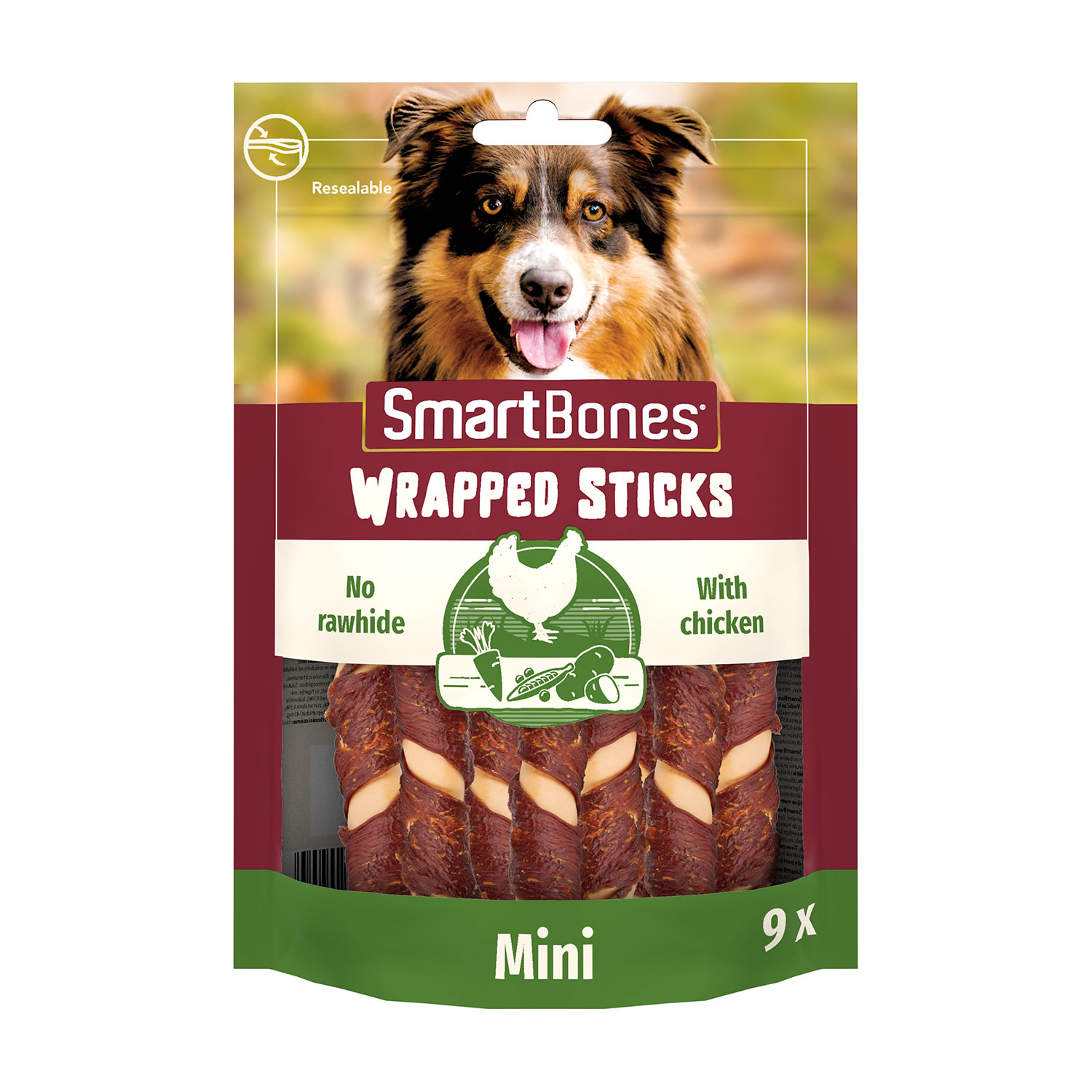 SMARTBONES CHICKEN WRAPPED STICKS MINI X 9 STICKS - totalfarmsupplies.co.uk
