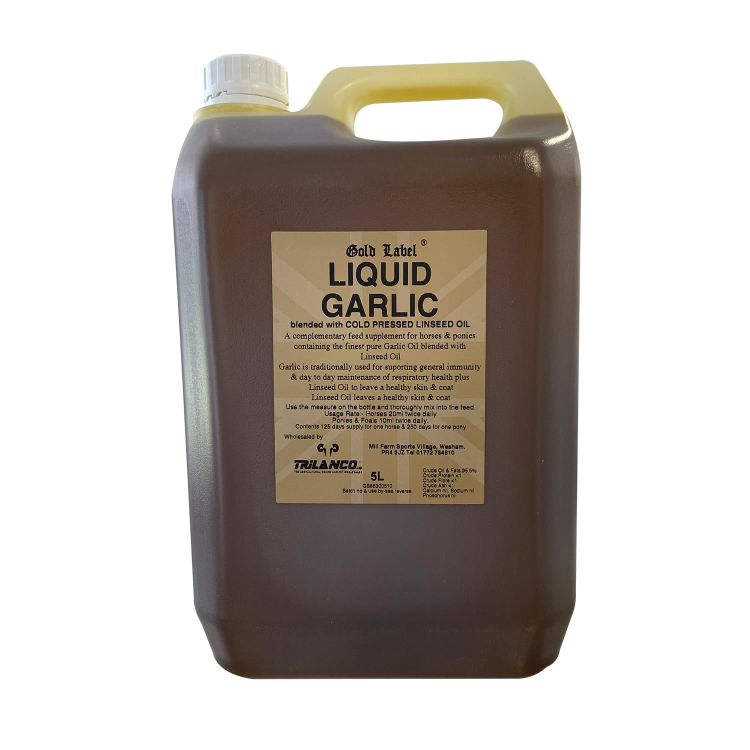 GOLD LABEL LIQUID GARLIC 5 LT 5 LT - totalfarmsupplies.co.uk