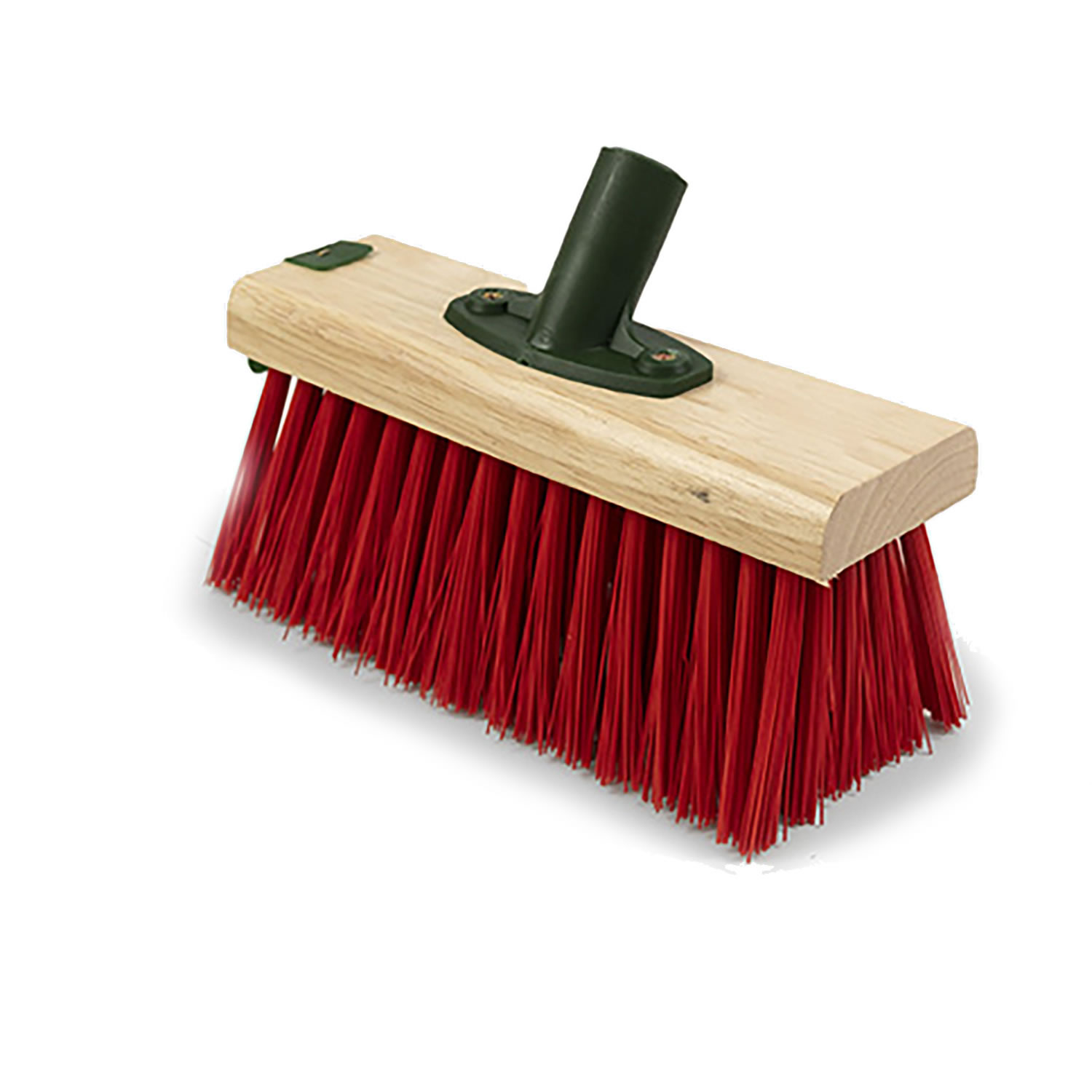 HILLBRUSH STIFF YARD BROOM HEAD RED PVC - totalfarmsupplies.co.uk