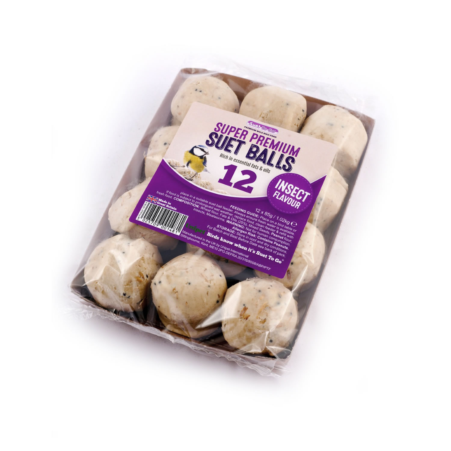 SUET TO GO SUPER PREMIUM SUET BALLS INSECT - totalfarmsupplies.co.uk