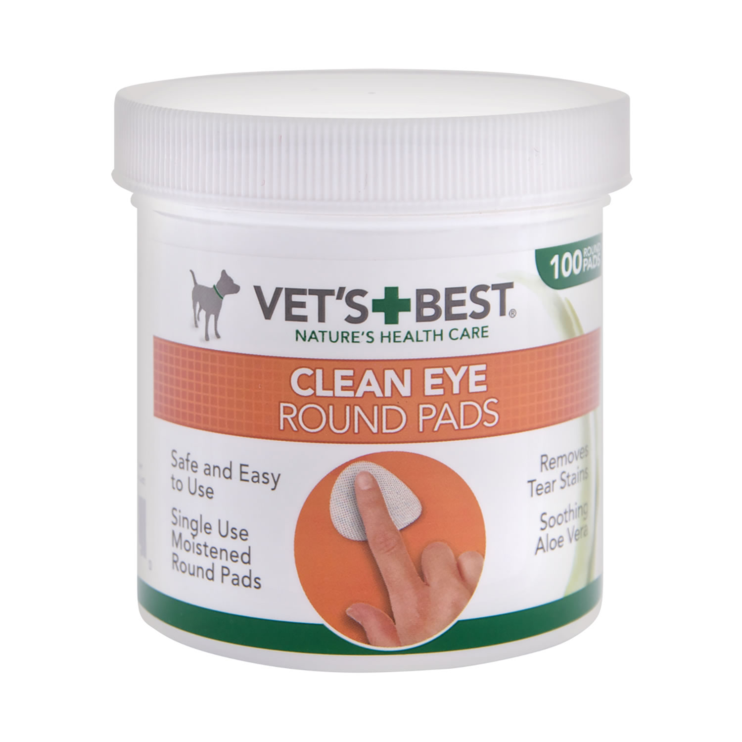 VETS BEST CLEAN EYE ROUND PADS 100 PADS 100 PADS - totalfarmsupplies.co.uk