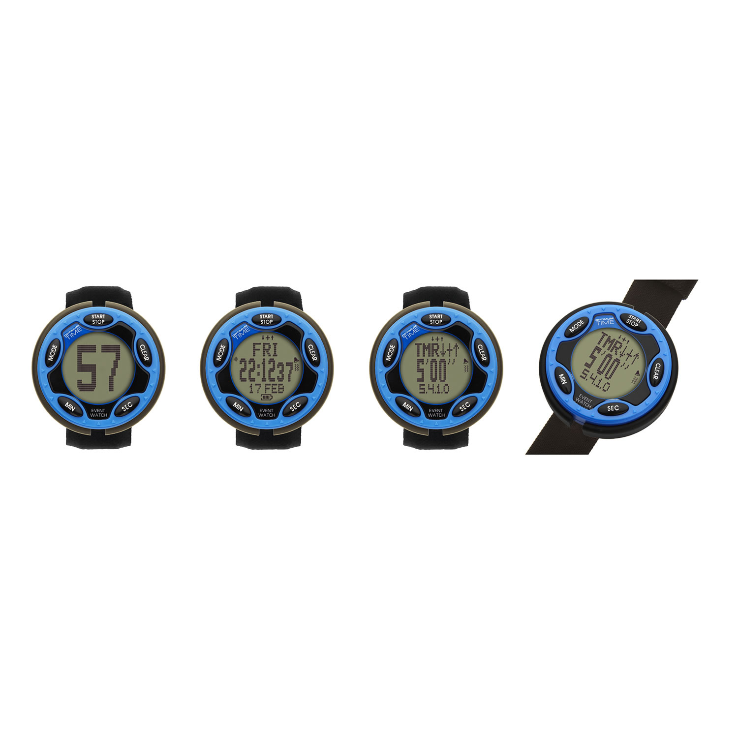 OPTIMUM TIME RECHARGEABLE EVENT WATCH BLUE - totalfarmsupplies.co.uk
