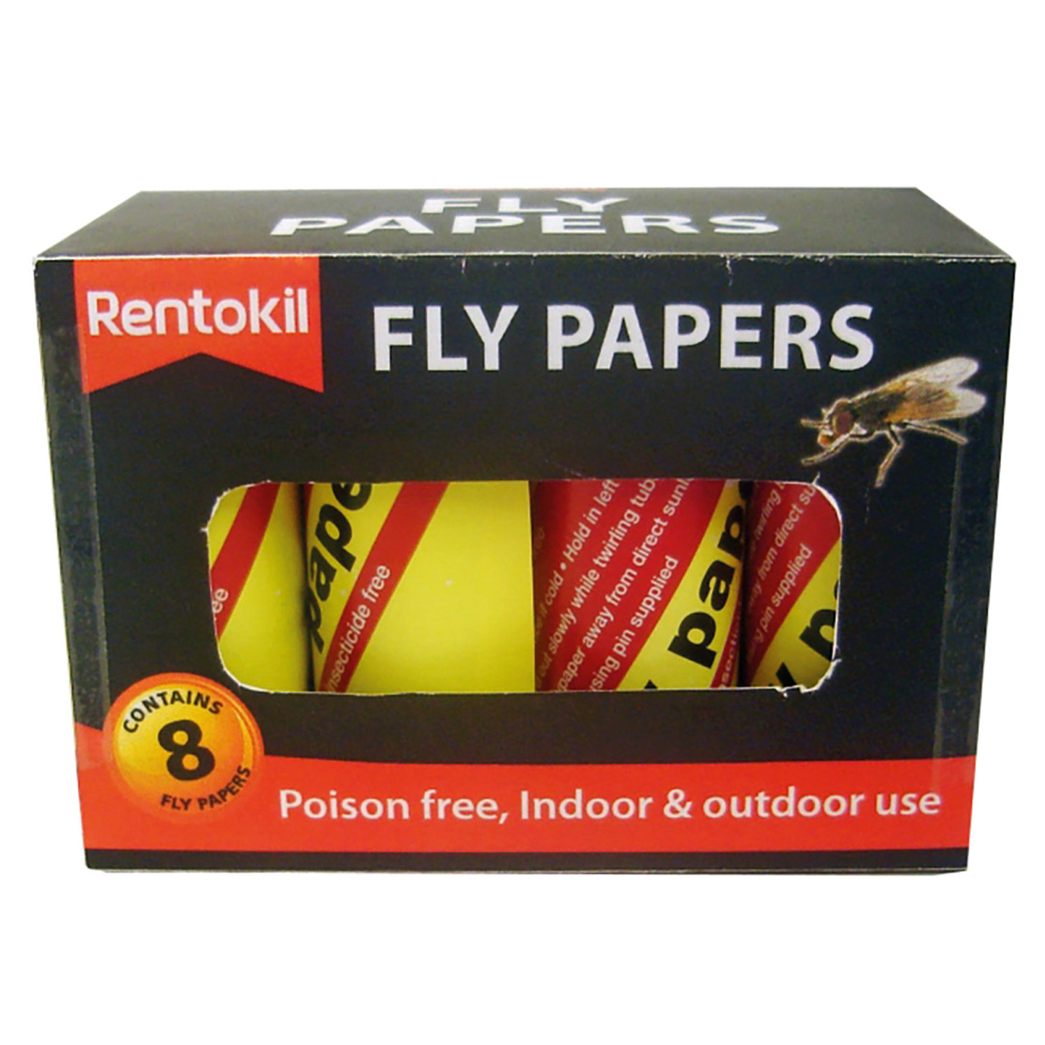 RENTOKIL FLY PAPERS 12 X 8 PACK - totalfarmsupplies.co.uk
