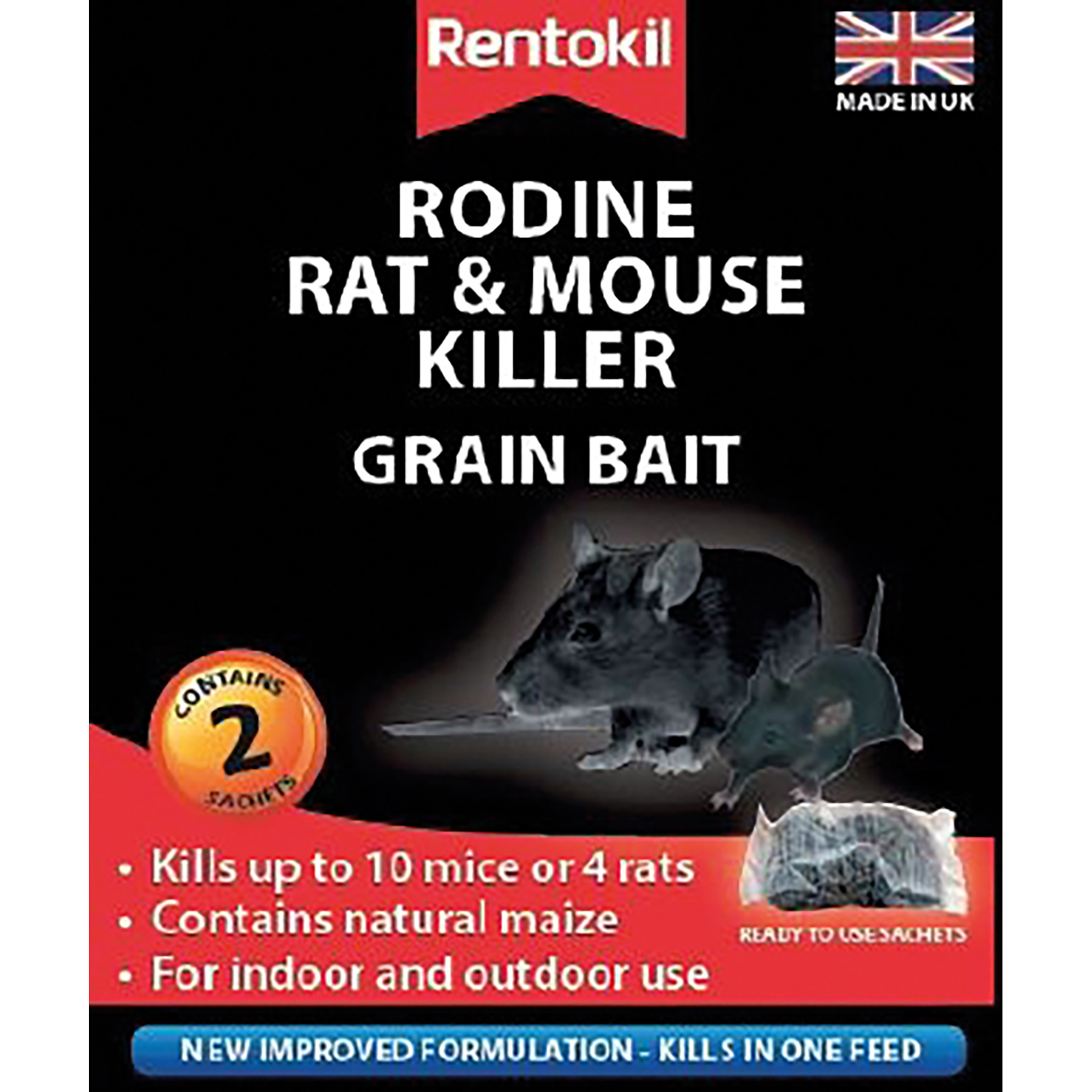 RENTOKIL RAT KILLER GRAIN BAIT 1 SACHET - totalfarmsupplies.co.uk