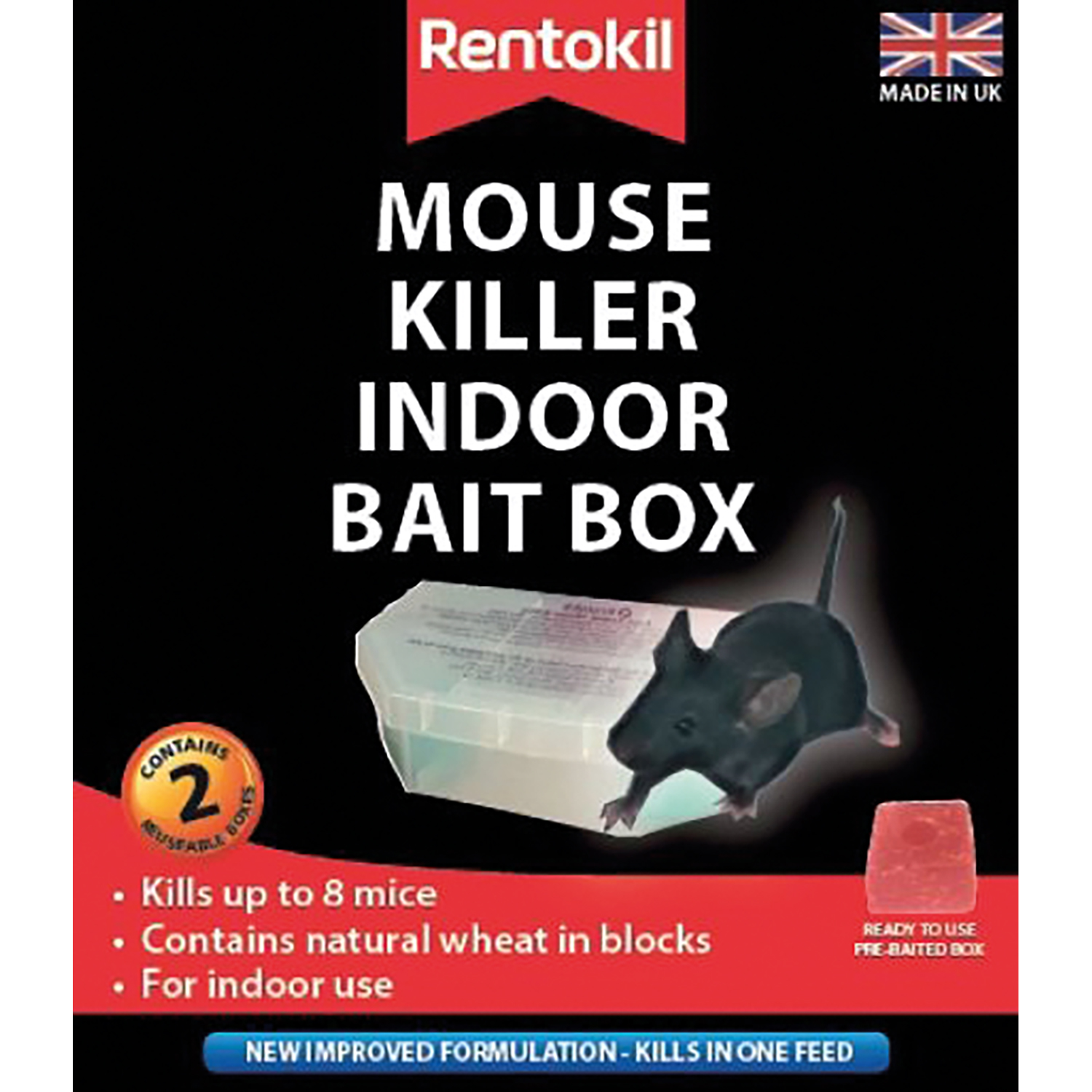 RENTOKIL MOUSE KILLER INDOOR BAIT BOX 2 PACK - totalfarmsupplies.co.uk