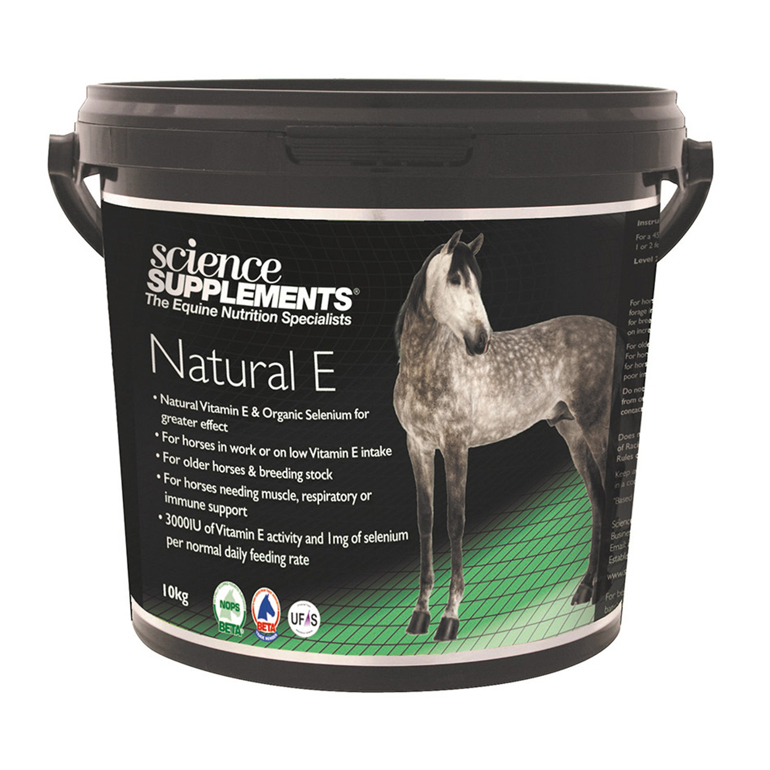 SCIENCE SUPPLEMENTS NATURAL E 1.32 KG TUB 1.32 KG - totalfarmsupplies.co.uk