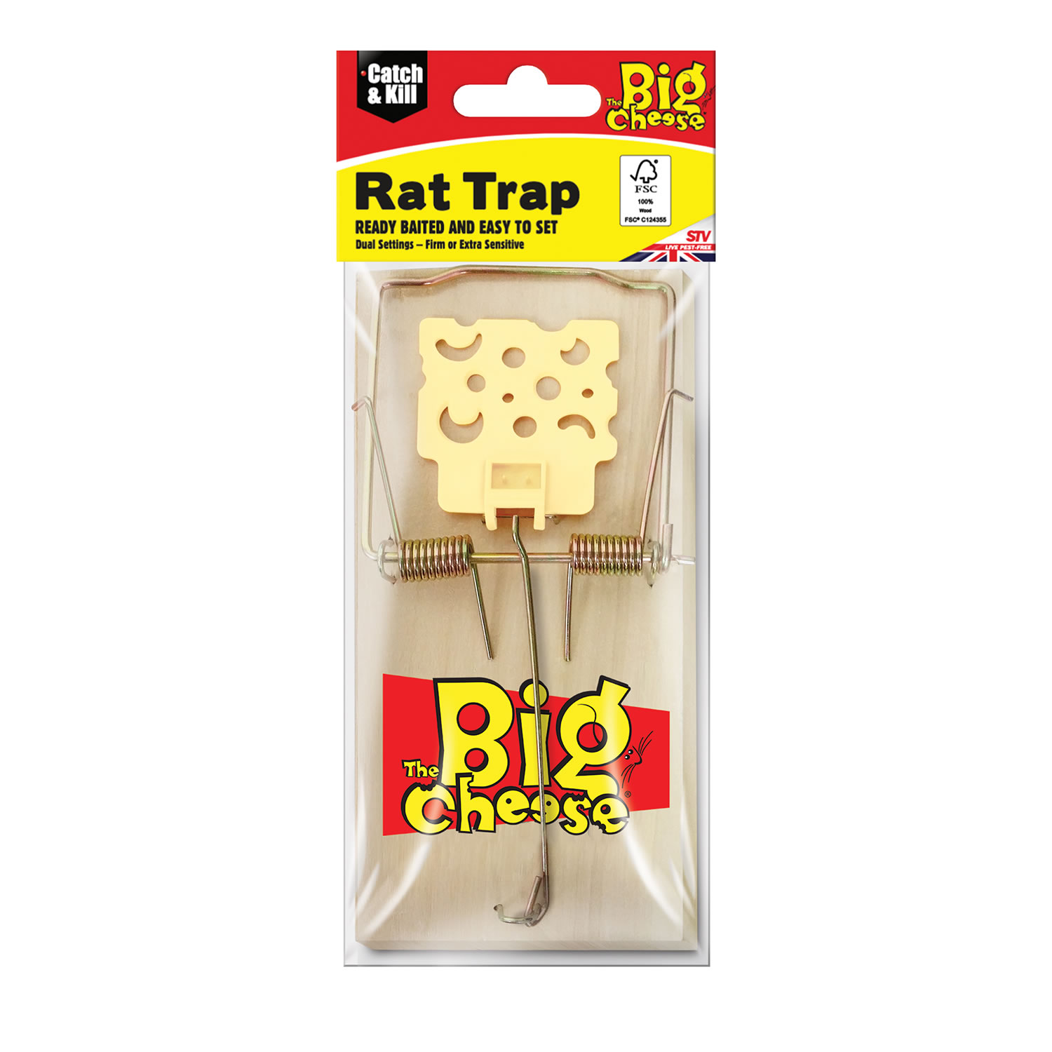 THE BIG CHEESE RAT TRAP WOODEN - totalfarmsupplies.co.uk