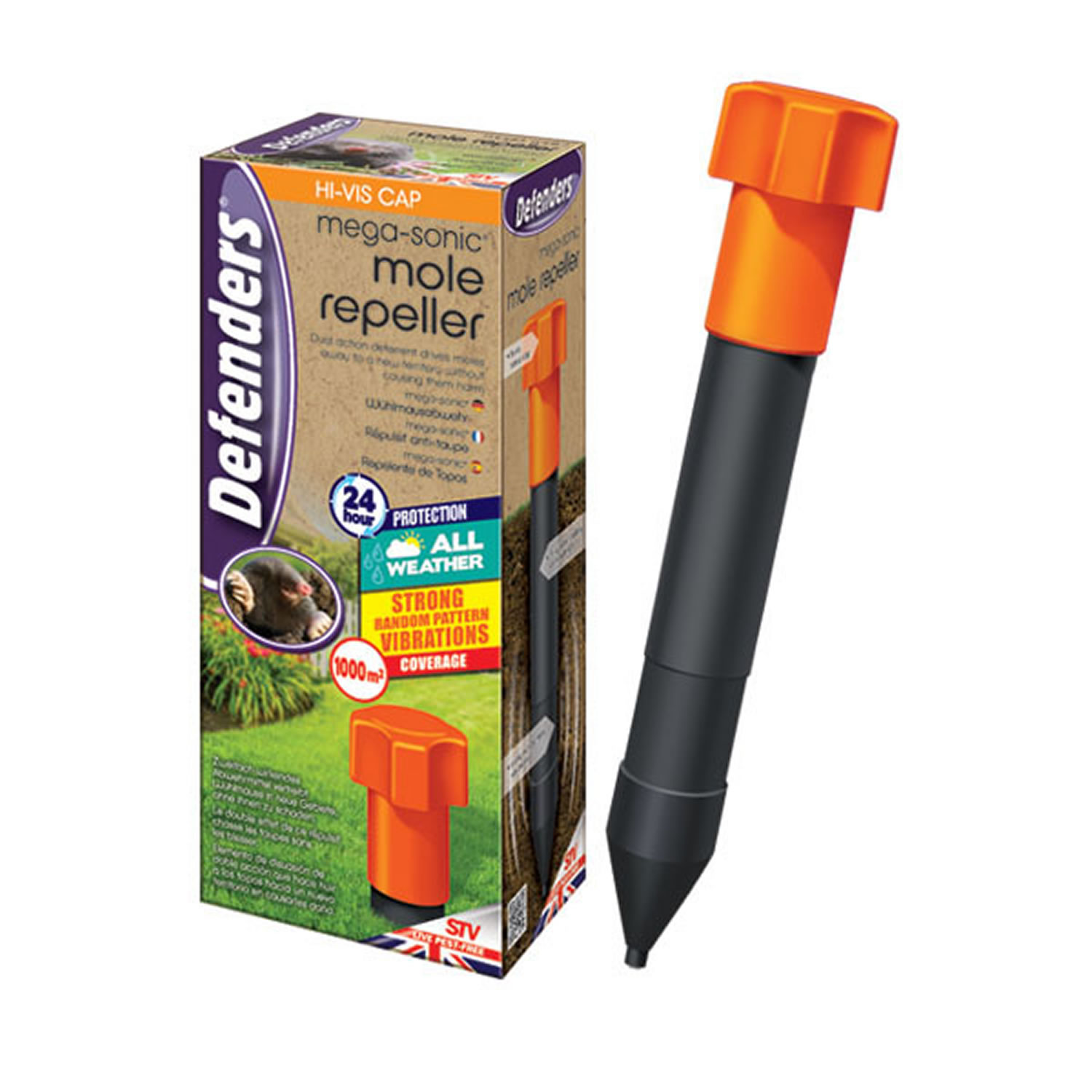DEFENDERS HI-VIS MEGA-SONIC SOLAR-POWERED MOLE SPIKE ...