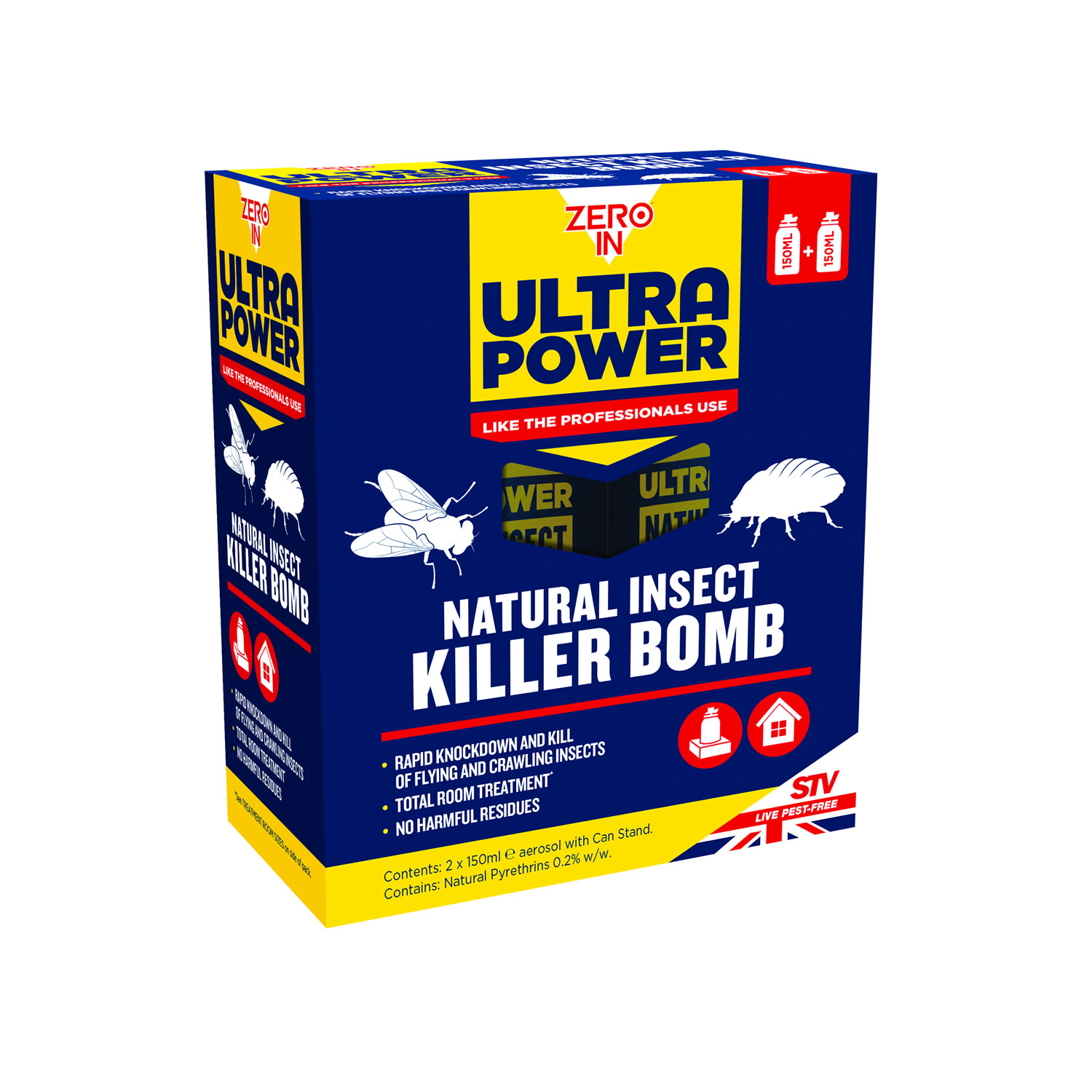 ZERO IN ULTRA POWER NATURAL INSECT KILLER BOMB 150 ML X TWIN PACK ...