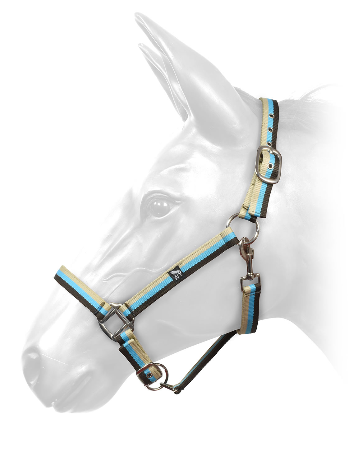 W-HORSE HARVEY HEADCOLLAR BROWN/TURQUOISE/BEIGE COB - totalfarmsupplies ...