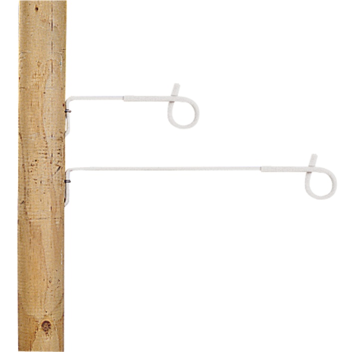 Offset Pigtail insulator 40cm white (10) - totalfarmsupplies.co.uk
